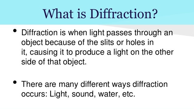 Diffraction of light