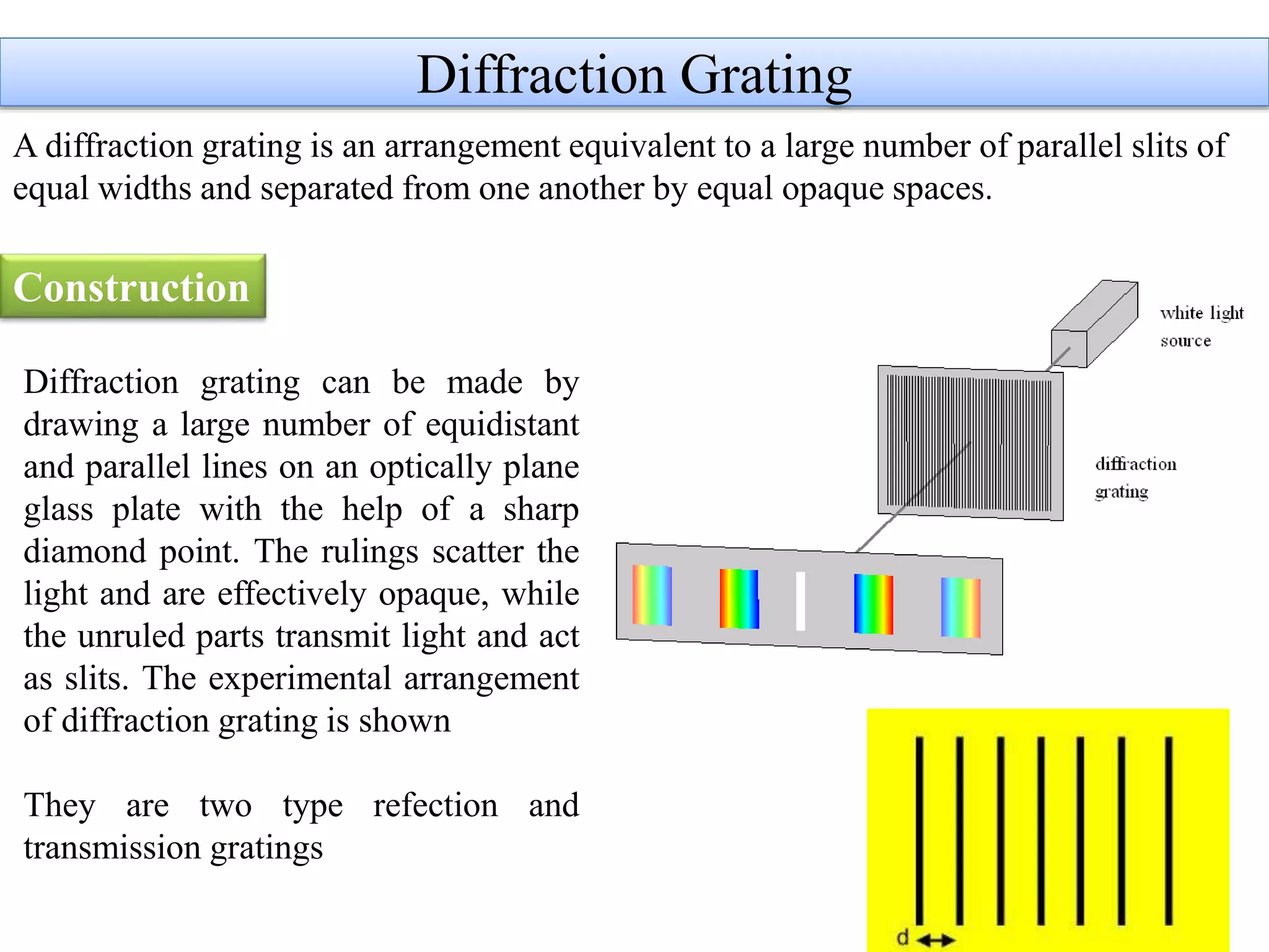 Diffraction of light | PPTX