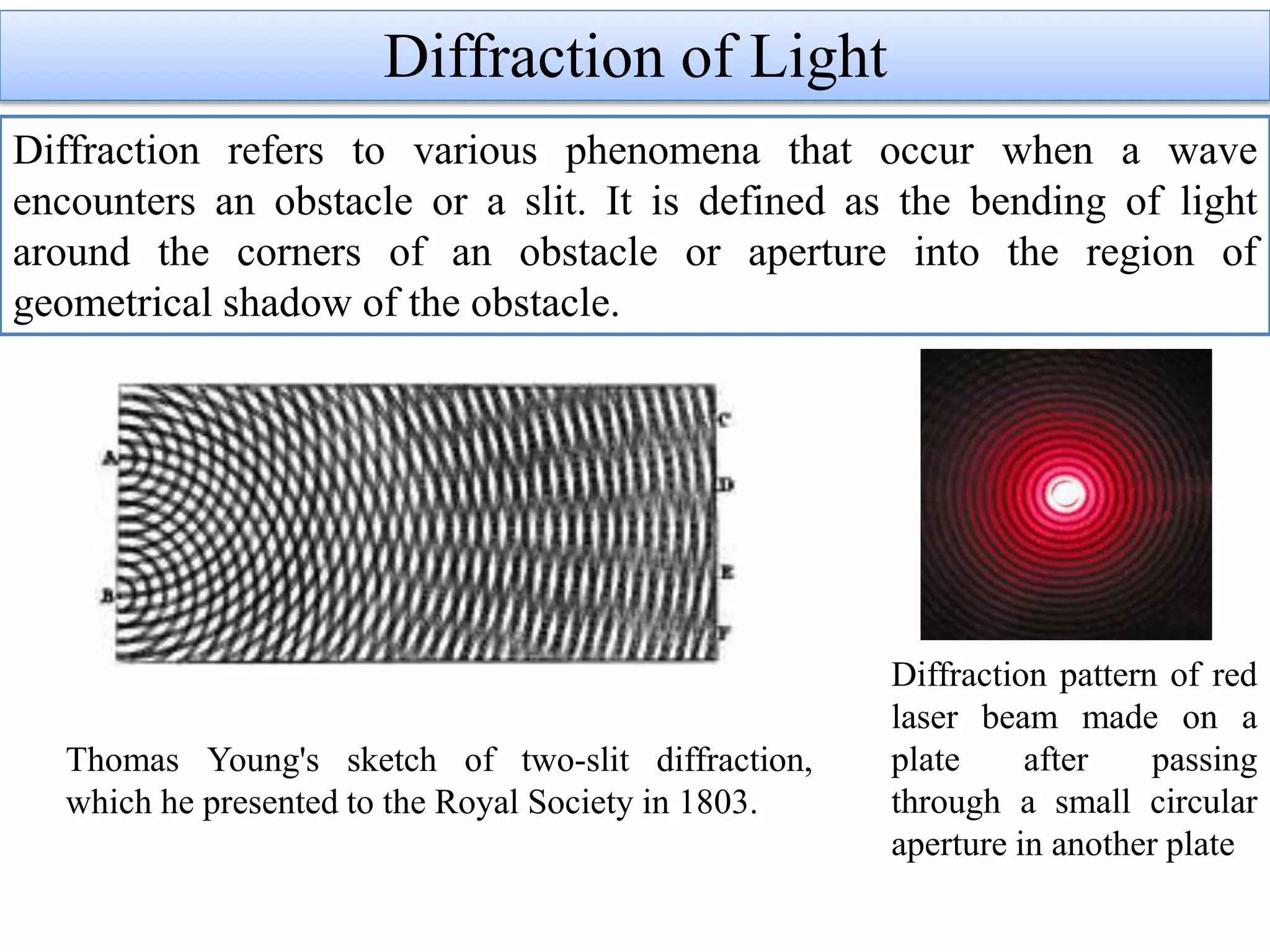 Diffraction of light | PPTX