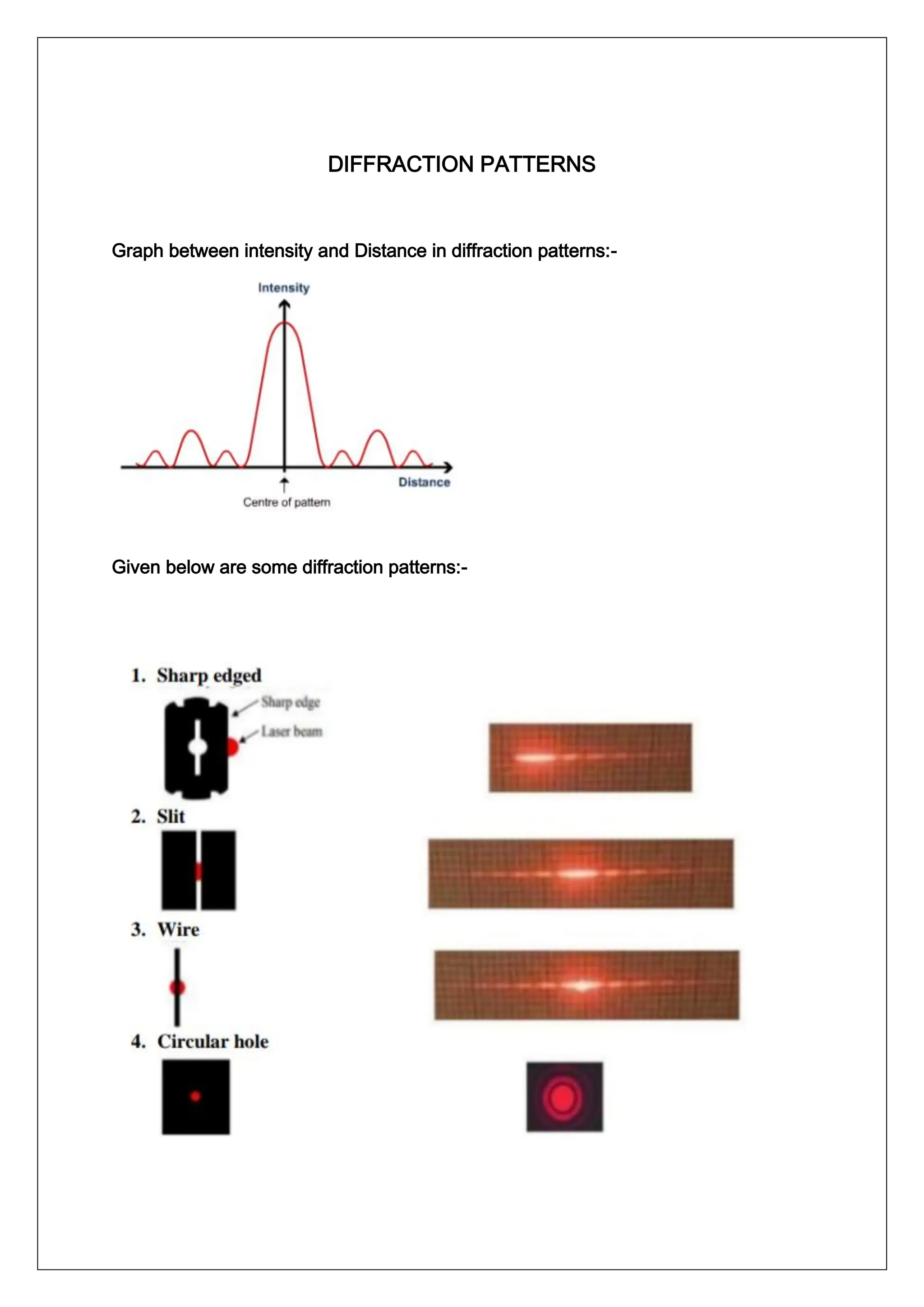 DIFFRACTION OF LIGHT.pdf cbse investigatory | PDF