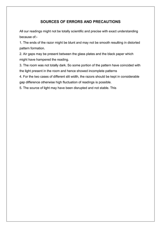 DIFFRACTION OF LIGHT.pdf cbse investigatory | PDF