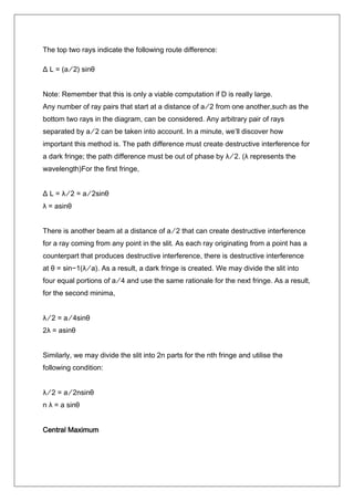 DIFFRACTION OF LIGHT.pdf cbse investigatory | PDF