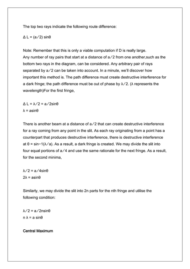 DIFFRACTION OF LIGHT.pdf cbse investigatory | PDF