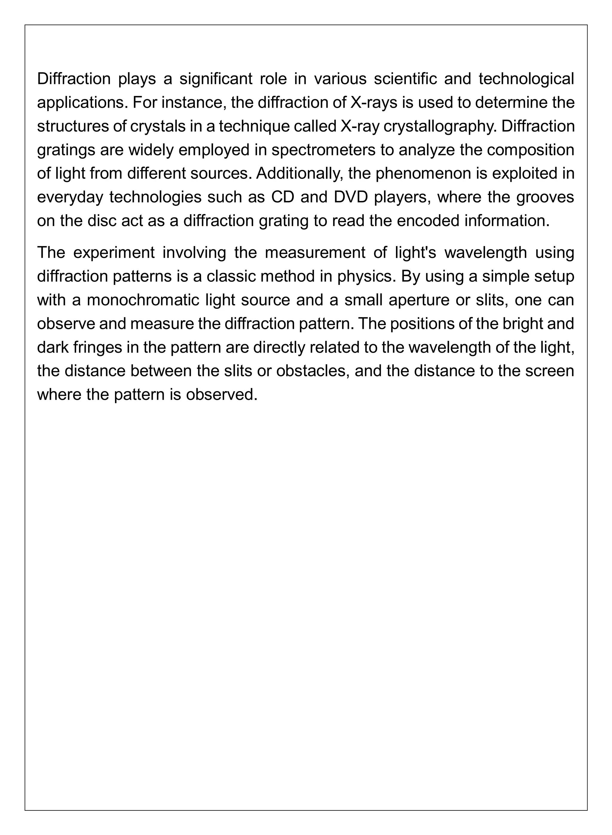 Diffraction Using Two Blades To Calculate Wavelength Of Light Witout Values And New Table Pdf