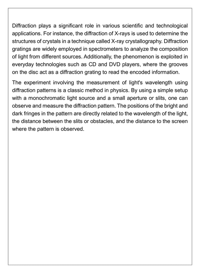 DIFFRACTION USING TWO BLADES TO CALCULATE WAVELENGTH OF LIGHT WITOUT ...