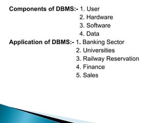 Diffrence between dbms and rdbms | PPTX