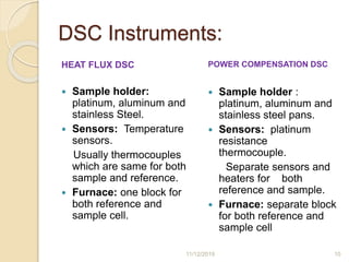 Diffrential scanning calorimery (dsc) ppt | PPTX