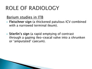 Intestinal tuberculosis & crohn's disease | PPTX
