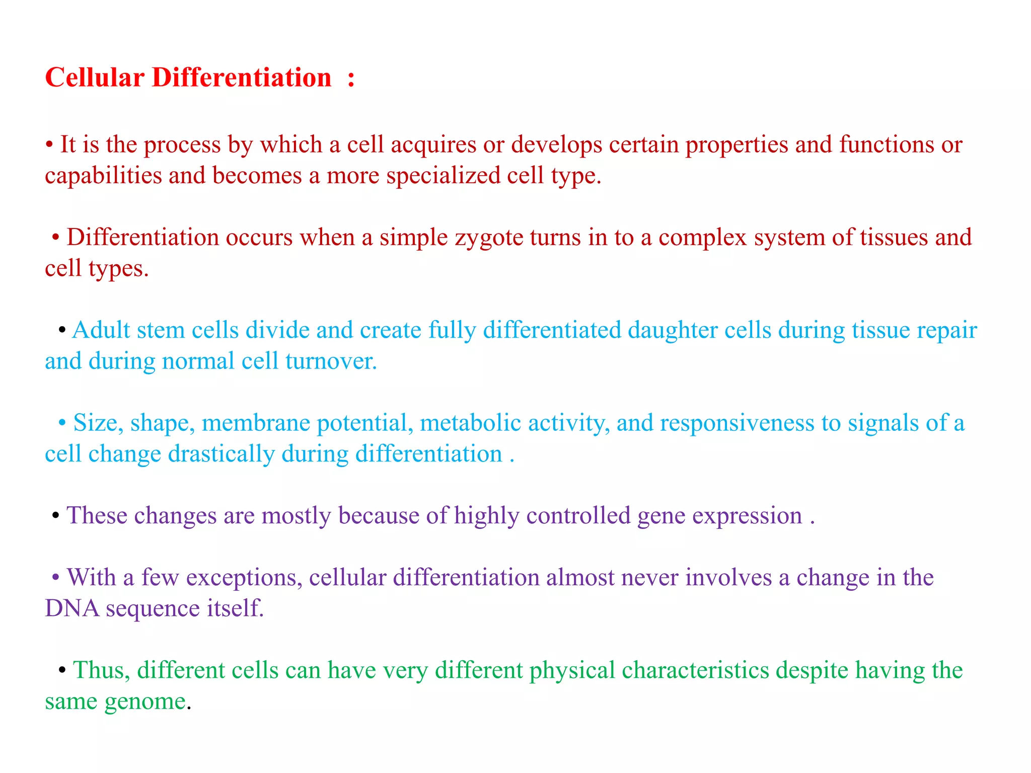 Diffrentiation,Cell diffrentiation,Types of differentiation,Mechanism ...