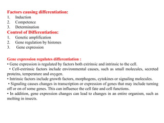 Diffrentiation,Cell diffrentiation,Types of differentiation,Mechanism ...