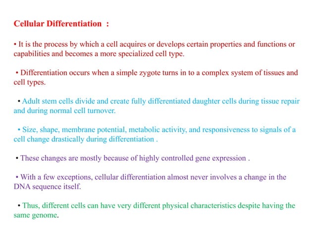Diffrentiation,Cell diffrentiation,Types of differentiation,Mechanism ...