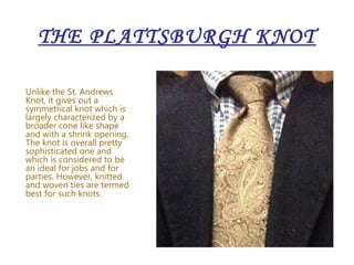 Diffrent Types of Tie Knots | PPT