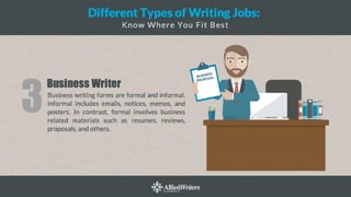 Different Types of Writing Jobs: Know Where You Fit Best | PDF