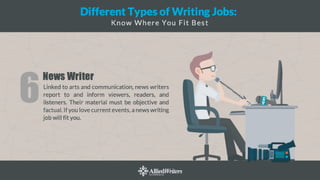 Different Types of Writing Jobs: Know Where You Fit Best | PDF