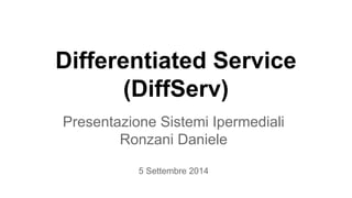 Il modello Differentiated Service (DiffServ) per il QoS | PDF ...