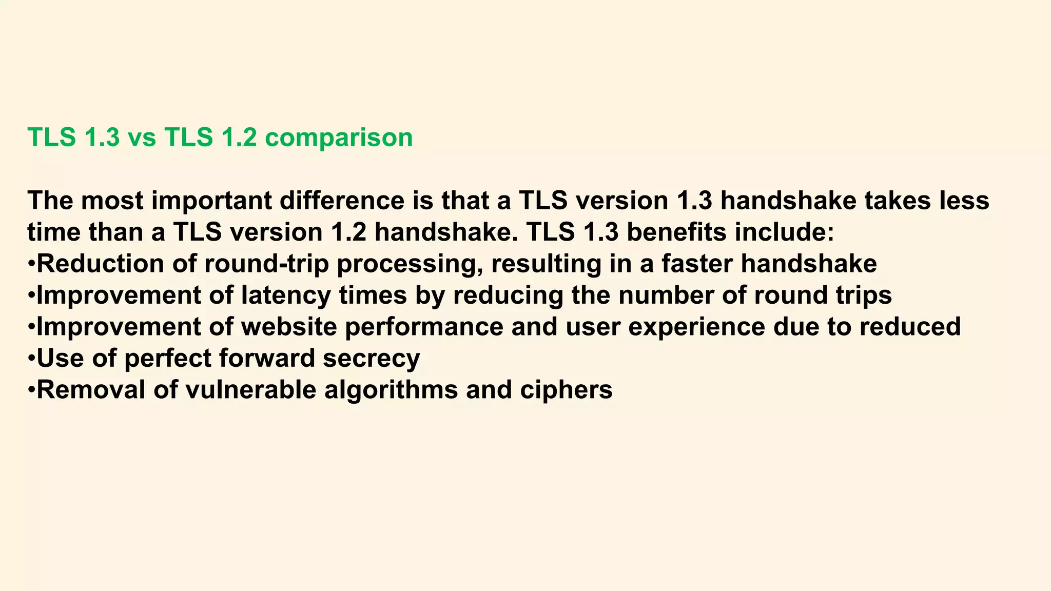 Difference between TLS 1.2 vs TLS 1.3 and tutorial of TLS2 and TLS2 ...