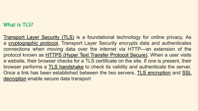Difference between TLS 1.2 vs TLS 1.3 and tutorial of TLS2 and TLS2 version comparison | PPT