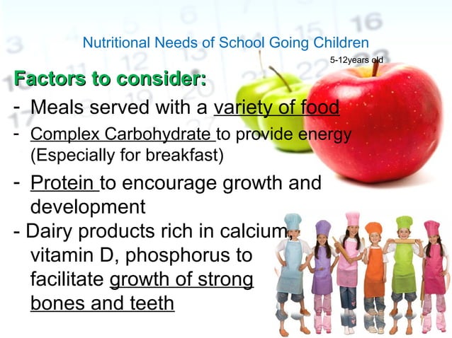 Diff types of nutritional needs | PPT