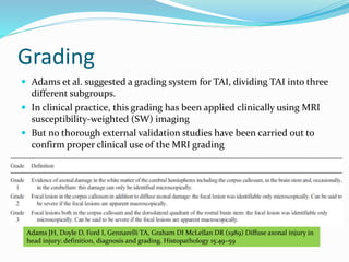 Diffuse axonal injury | PPTX