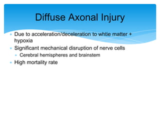 Diffuse Axonal Injury and Concussion | PPT