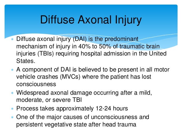 Diffuse Axonal Injury and Concussion