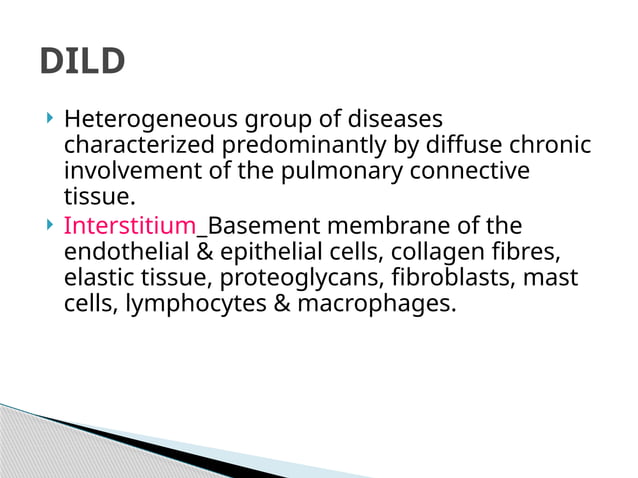Diffuse interstitial lung disease.pptx med | PPT