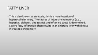 DIFFUSE LIVER DISEASES AND THEIR APPEARANCE IN ULTRASOUND | PPTX