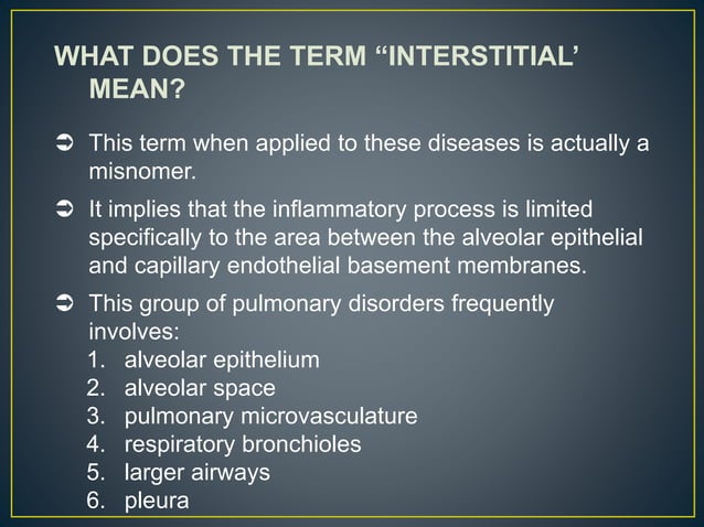 DIFFUSE LUNG DISEASES.pptx | Lung and Respiratory Health | Diseases and ...
