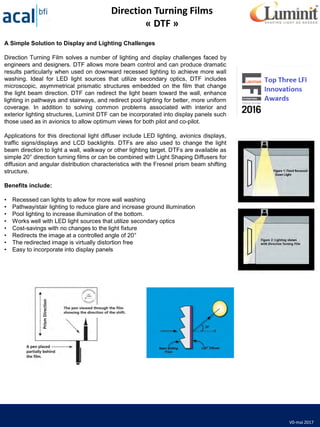 Diffuseurs de lumière luminit v0-mai2017light | PDF