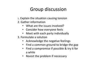 Diffusing tension in the esl workplace ann marie and jim | PDF