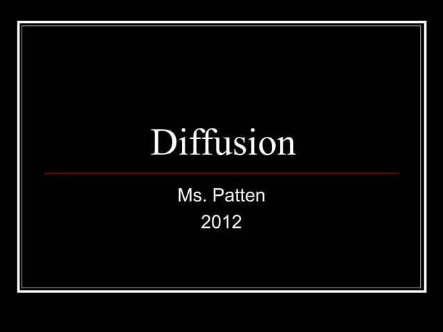 Diffusion | PPT