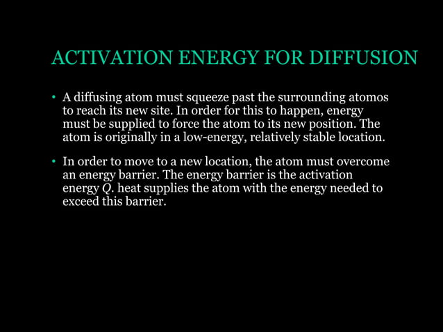 Diffusion in Materials | PPSX | Chemistry | Science