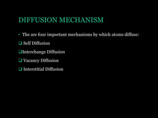 Diffusion in Materials | PPSX