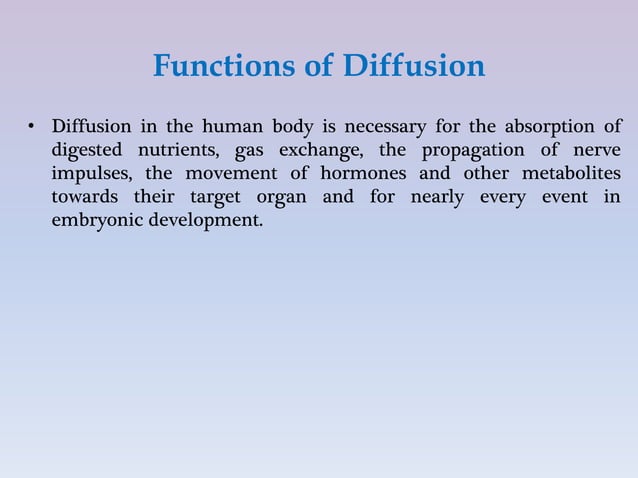 Diffusion | PPTX | Chemistry | Science
