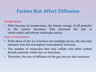 Diffusion | PPTX | Chemistry | Science