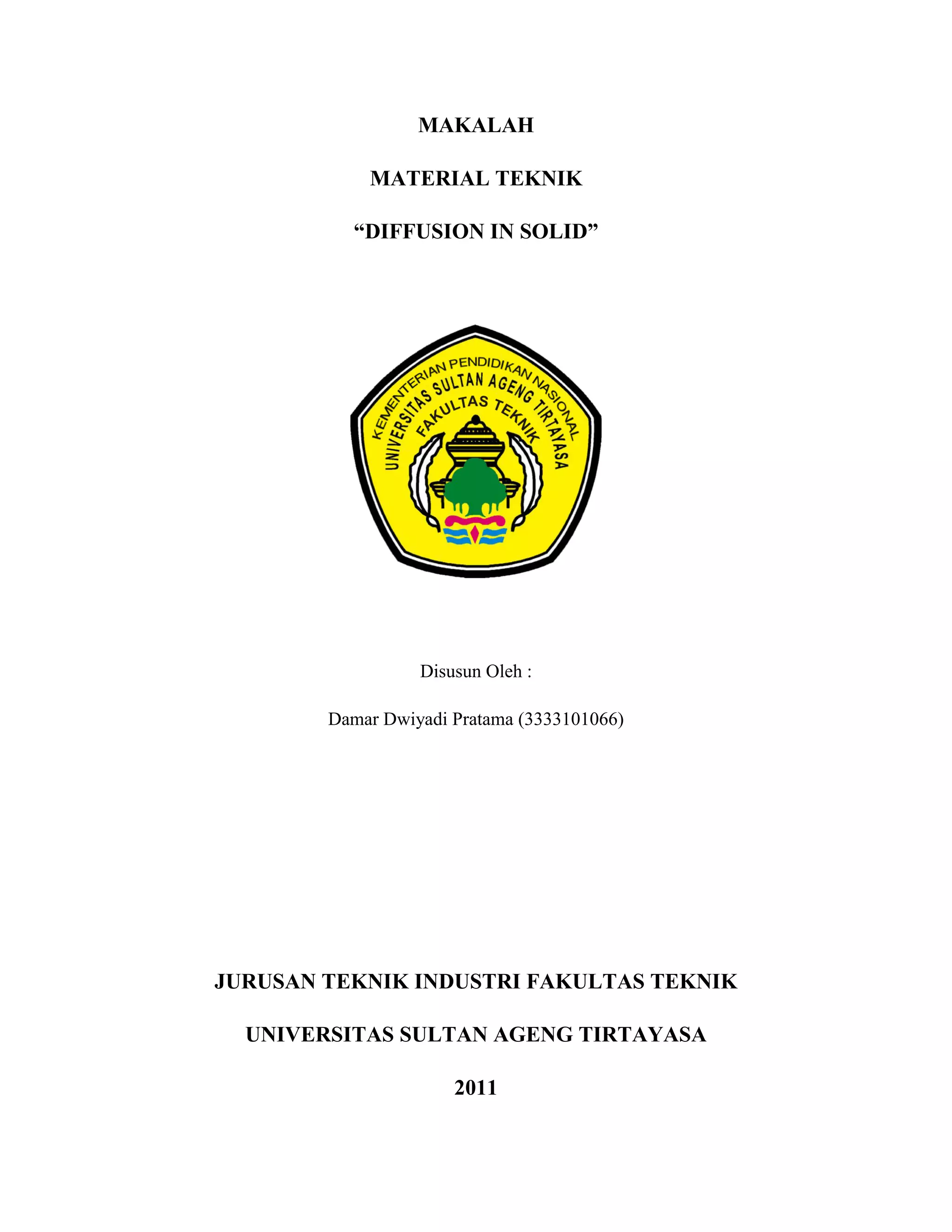 Diffusion in-solids-difusi-dalam-padatan | PDF