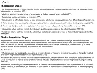 Diffusion of Innovation Ch. 5 | PPT