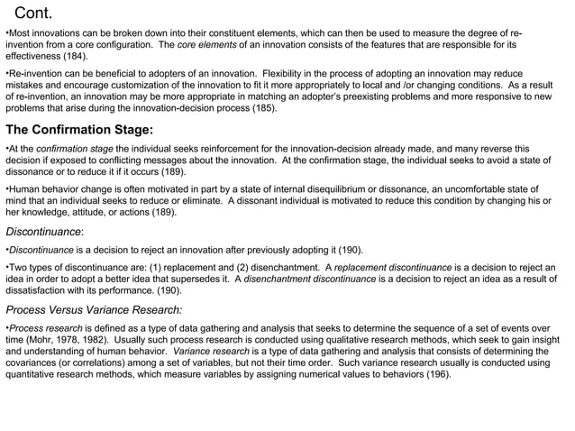Diffusion Of Innovation Ch 5 Ppt