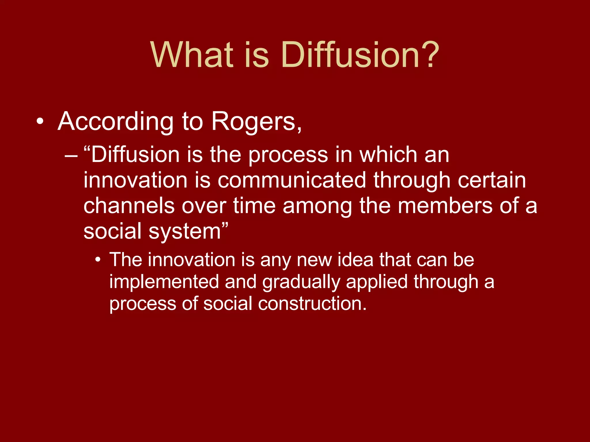 Diffusion Of Innovations | PPT