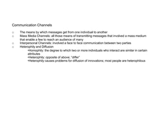 Diffusion of Innovations Chapters 1-2 | PPT