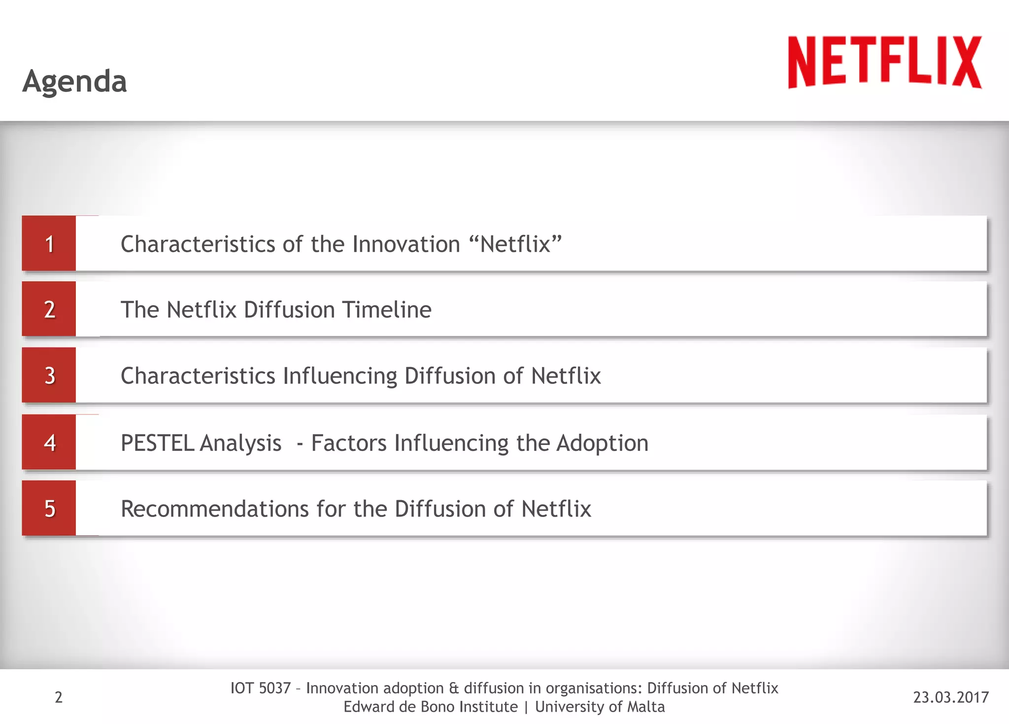 The Diffusion of Netflix | PPTX