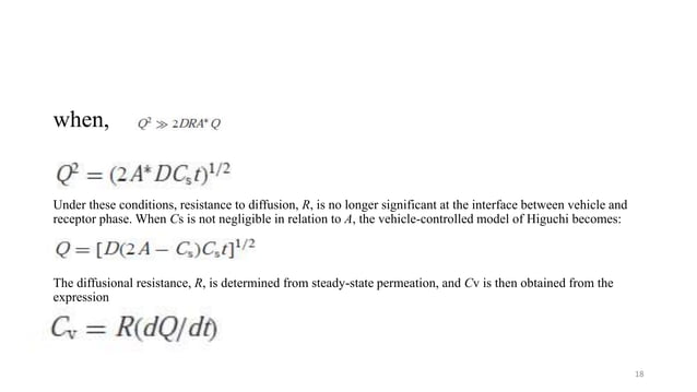 Diffusional and interfacial resistance | PPTX