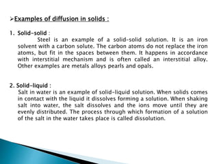 Diffusion and mechanism of diffusion | PPT