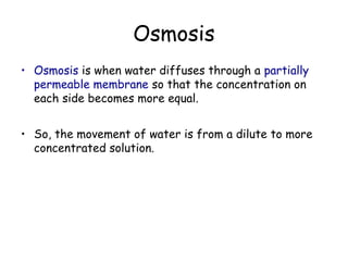 Diffusion and osmosis | PPT