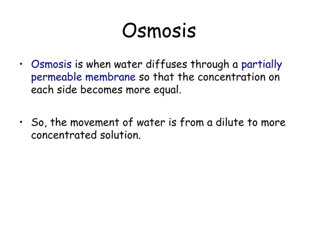 Diffusion and osmosis | PPT