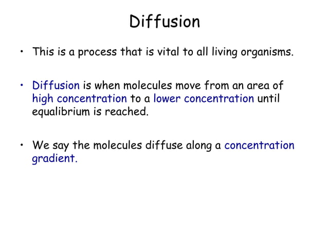 Diffusion and osmosis | PPT