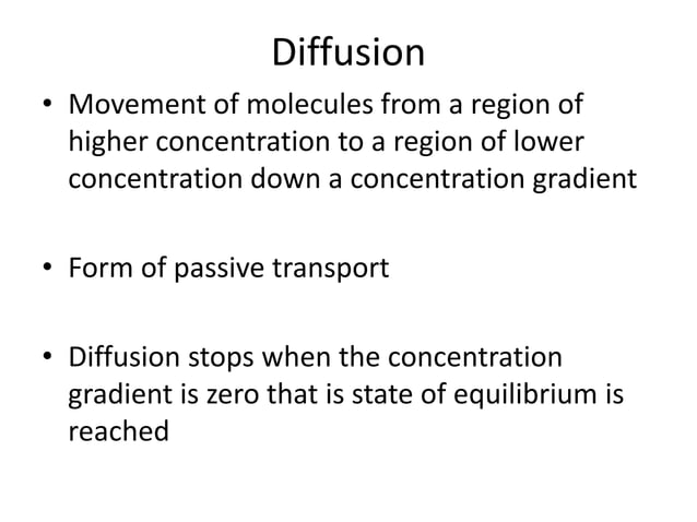 Diffusion and osmosis | PPTX
