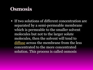 Diffusion and osmosis | PPT