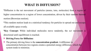 Diffusion and Osmosis Diffusion and Osmosisscience | PPTX