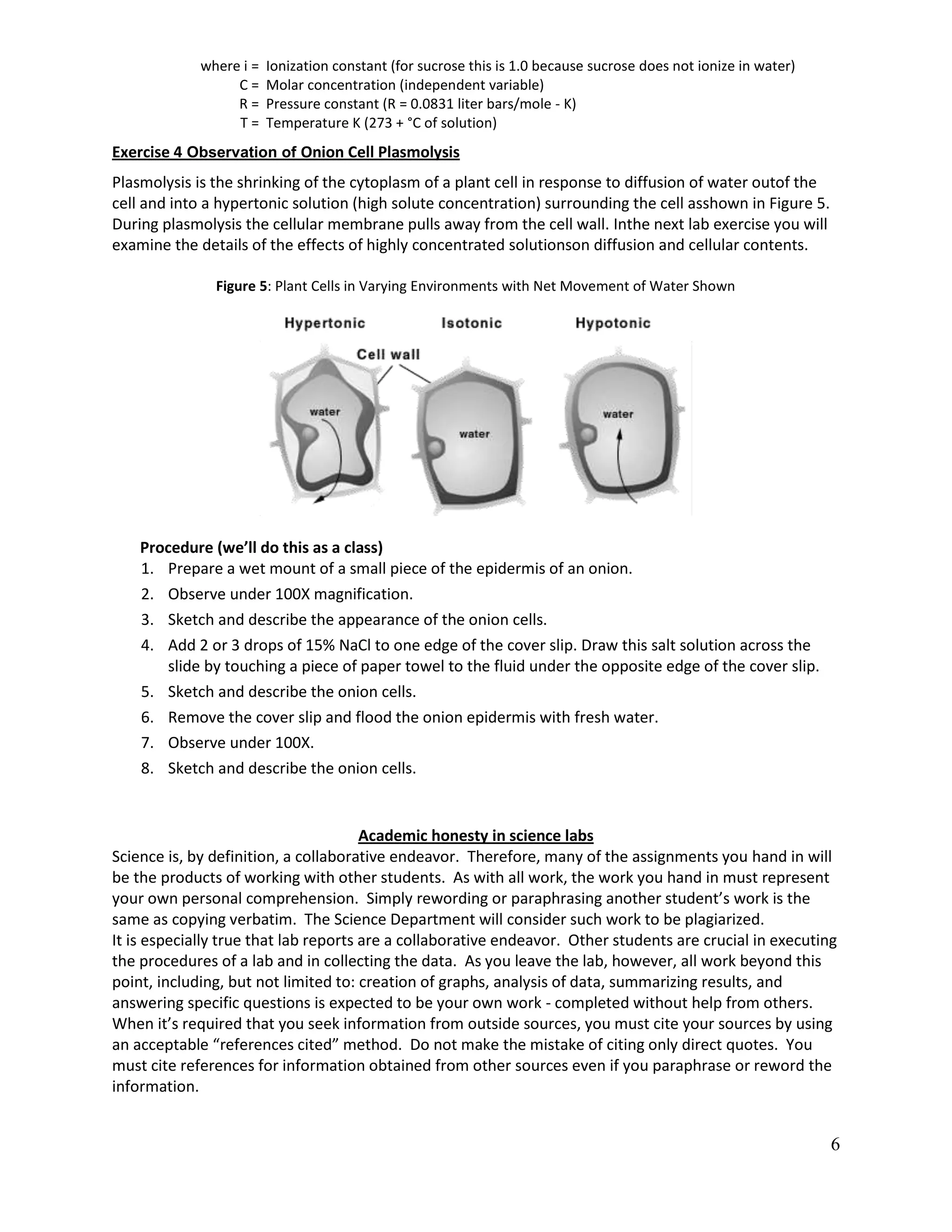 Diffusion and osmosis student handout | DOCX